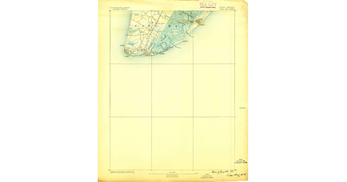 Old Maps of Wildwood Gables, Wildwood Crest for Metal Detecting | Pastmaps