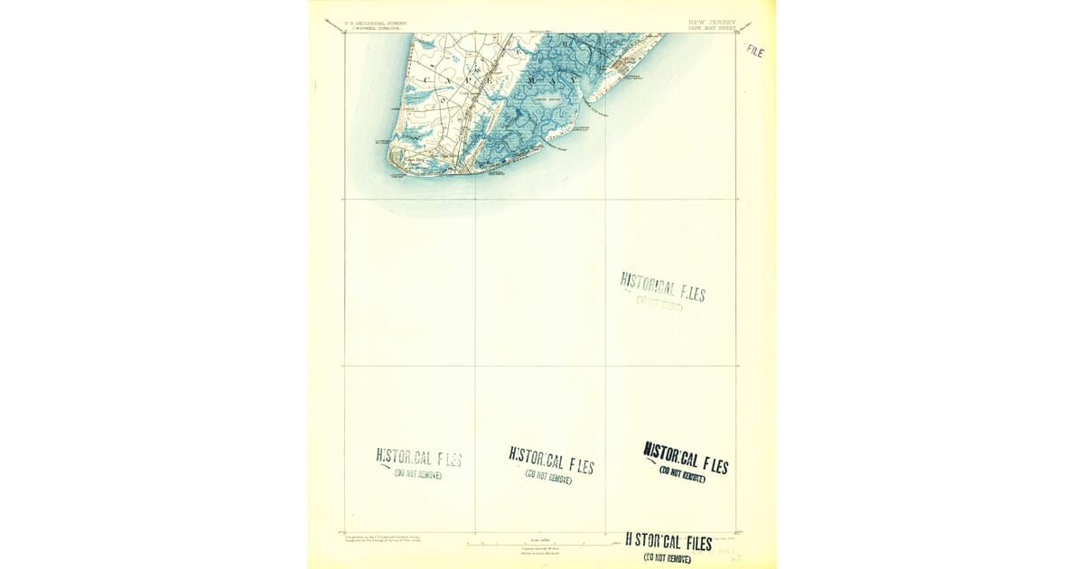 1893 Map of Cape May, NJ — High-Res, 1904 Print | Pastmaps