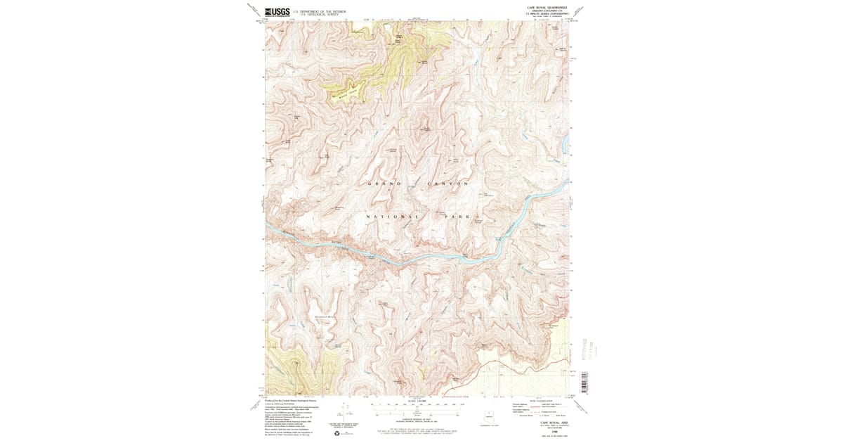 1988 Map of Cape Royal, Coconino County, AZ — High-Res | Pastmaps