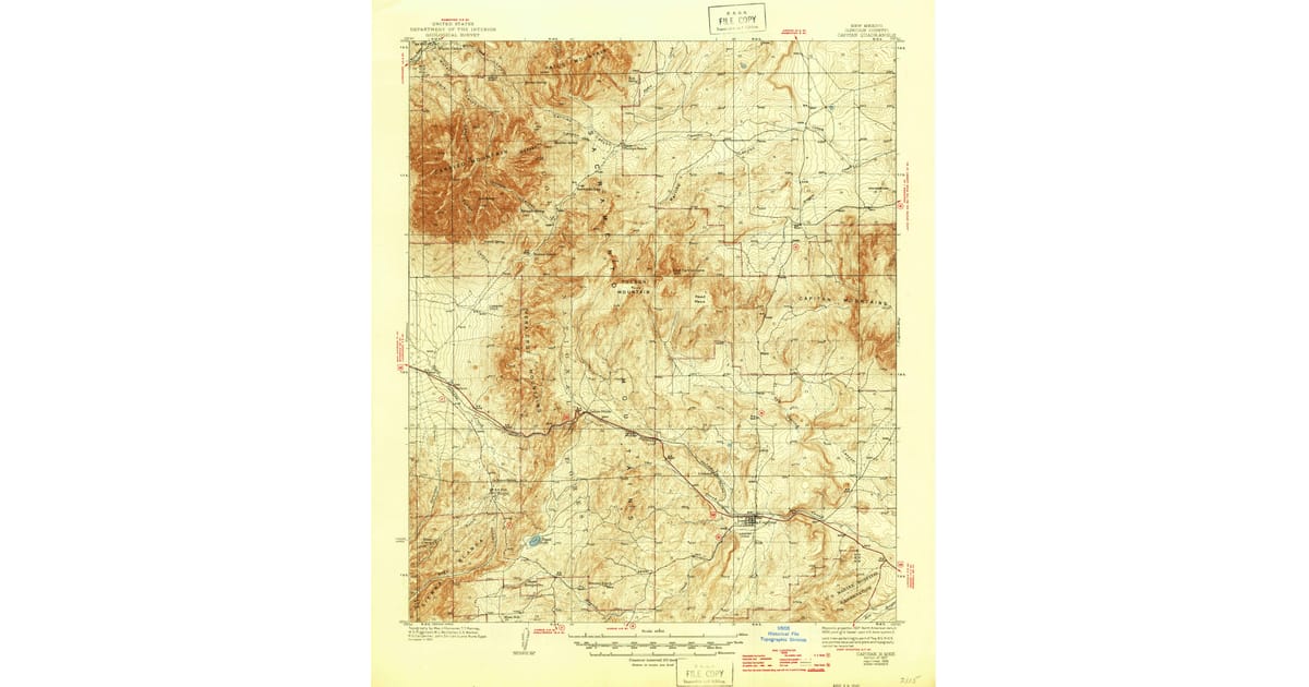 1937 Map of Capitan, NM — High-Res, 1946 Print | Pastmaps