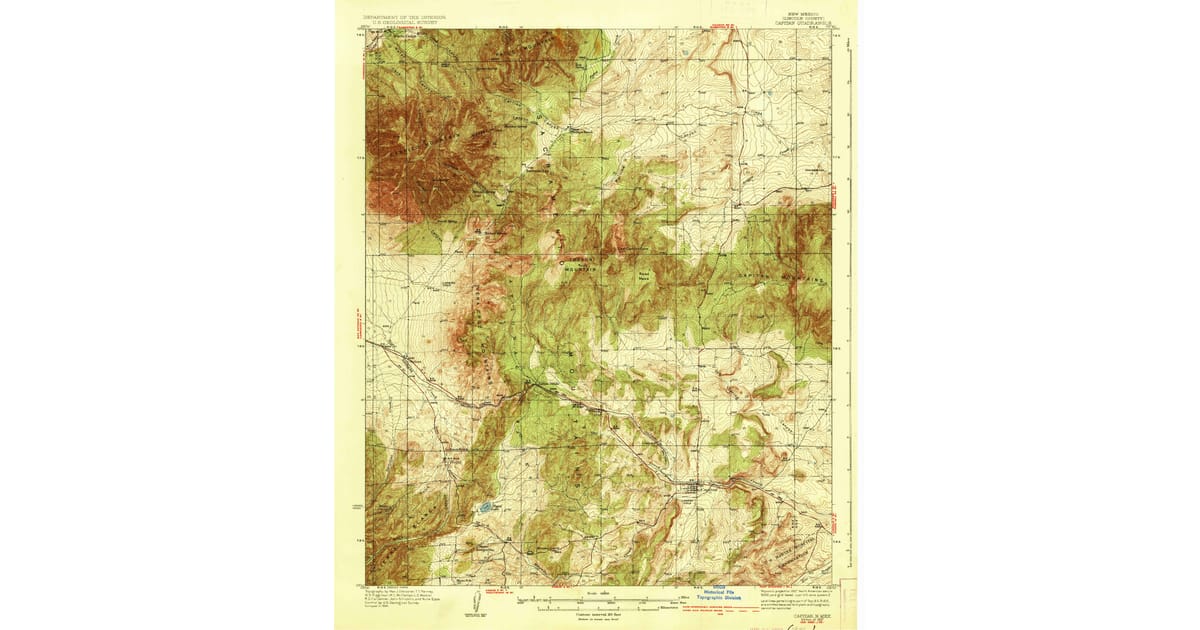 1937 Map of Capitan, NM — High-Res | Pastmaps