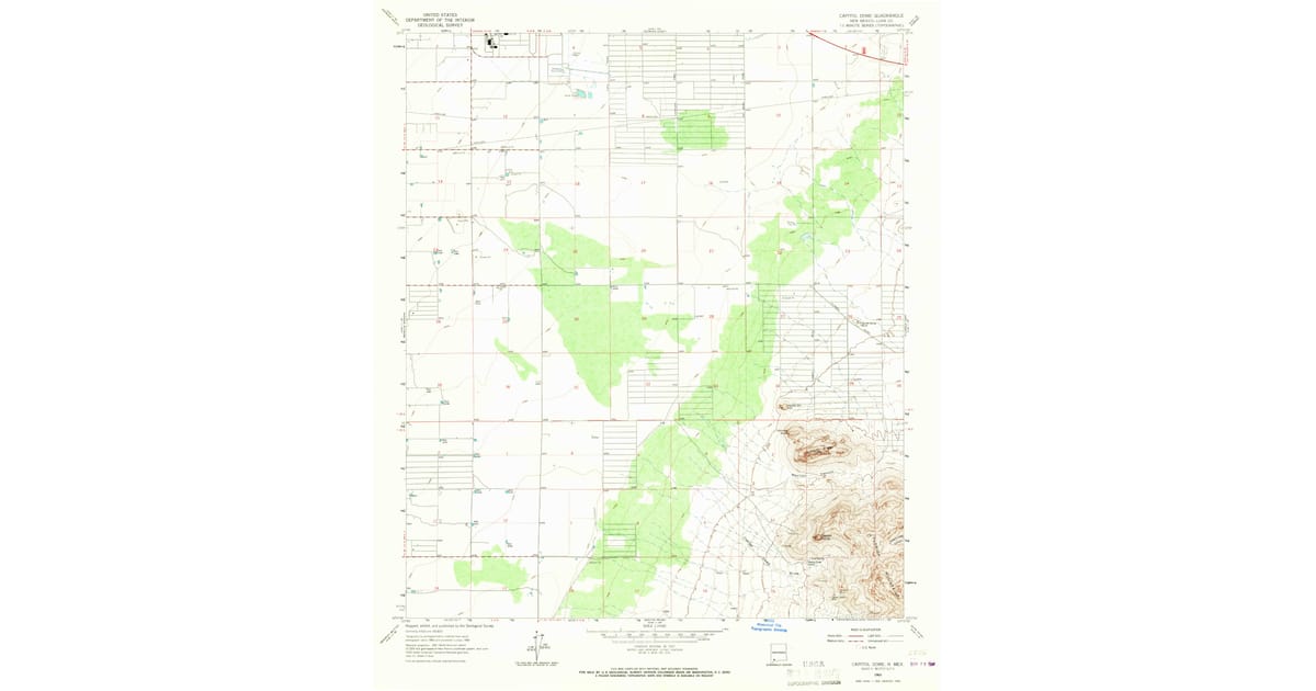 1965 Map of Capitol Dome, Luna County, NM — High-Res | Pastmaps