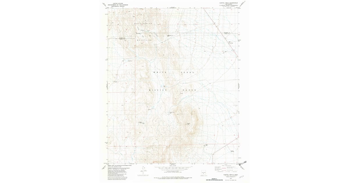 1981 Map of Capitol Peak, Sierra County, NM — High-Res | Pastmaps