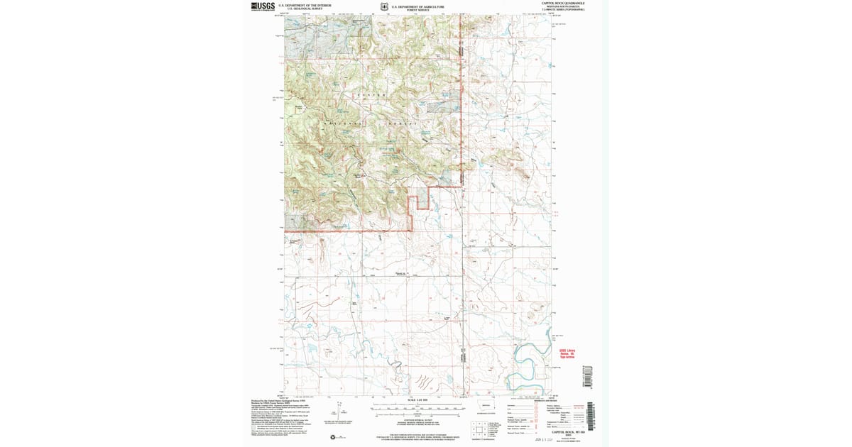 2005 Map of Capitol Rock, Carter County, MT — High-Res | Pastmaps