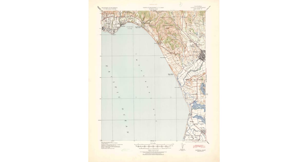 1940 Map of Capitola, CA — High-Res | Pastmaps