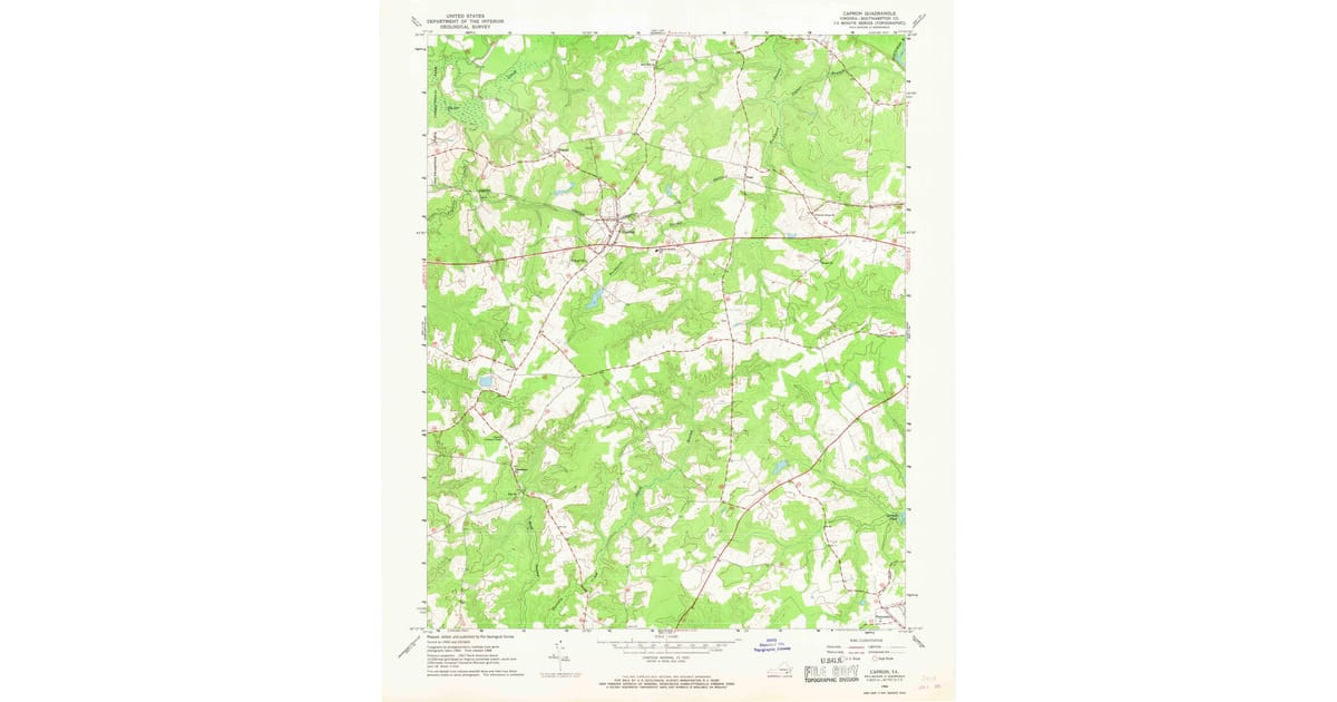 1966 Map of Capron, VA — High-Res | Pastmaps
