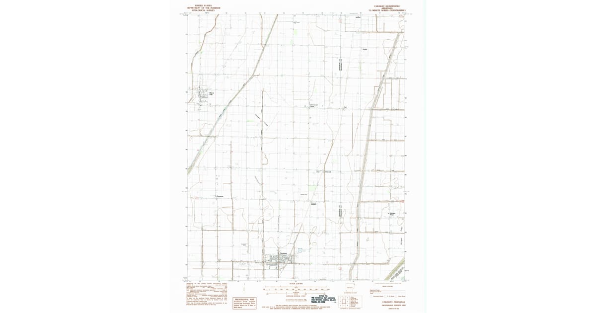 1983 Map of Caraway, AR — High-Res | Pastmaps