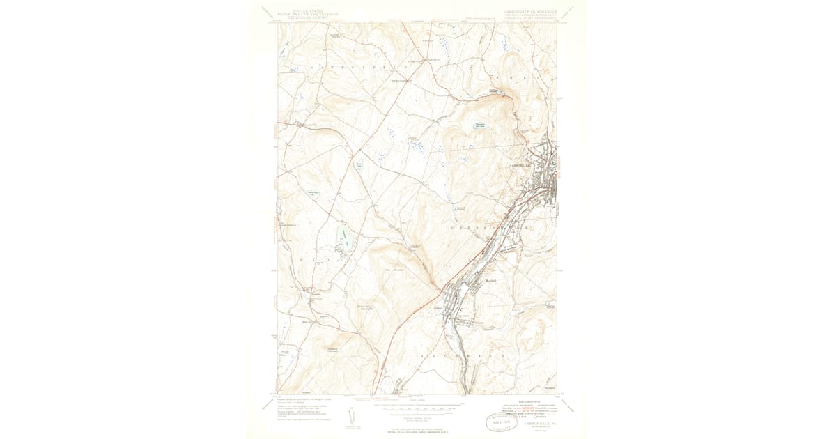 1949 Map of Carbondale, PA — High-Res | Pastmaps
