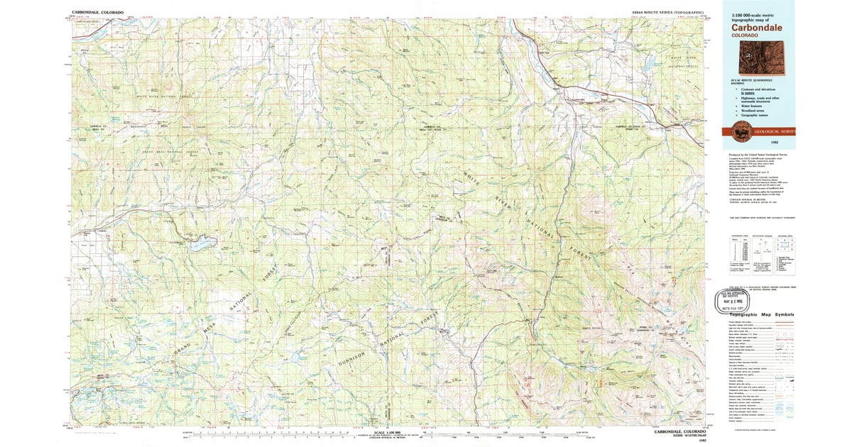 1980s Maps of Basalt, CO | Pastmaps