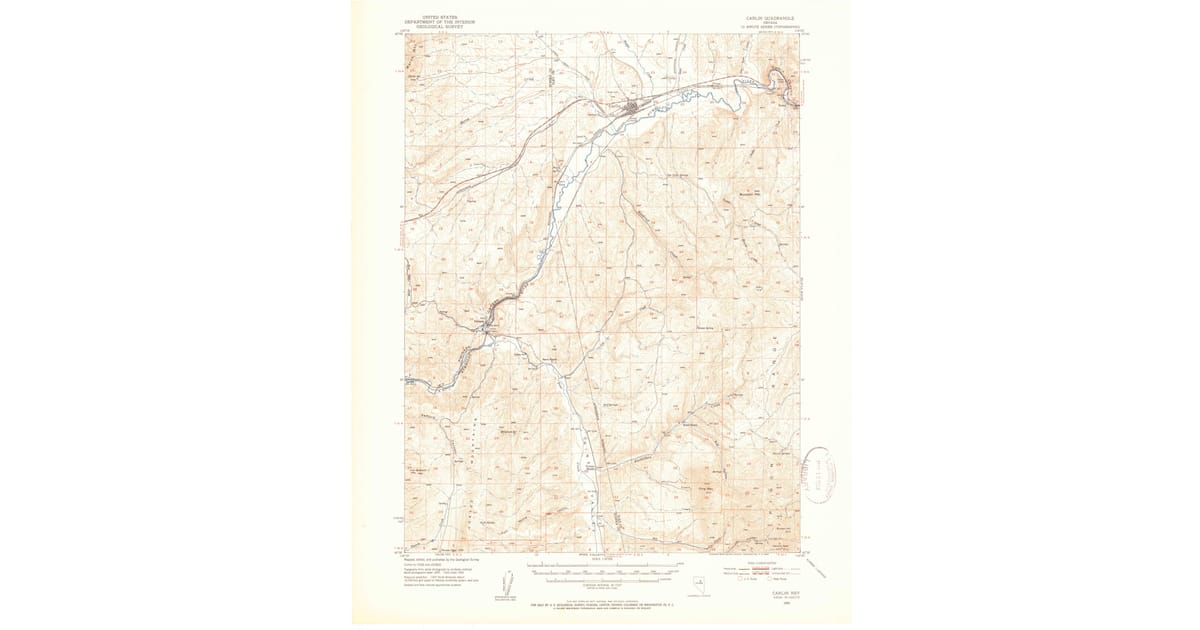 Old Maps of Carlin, NV for Hiking & Exploration | Pastmaps
