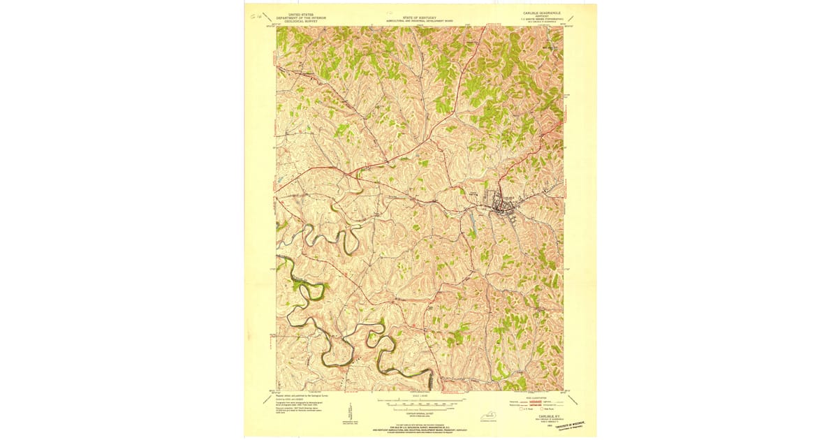 1953 Map of Carlisle, KY — High-Res | Pastmaps
