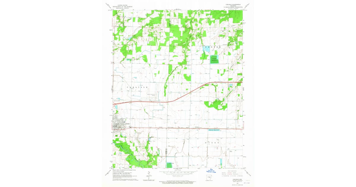 1964 Map of Carlisle, AR — High-Res | Pastmaps