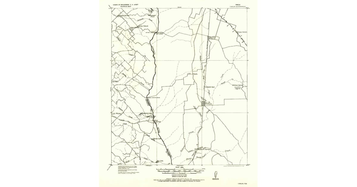 1956 Map of Carlos, Grimes County, TX — High-Res | Pastmaps