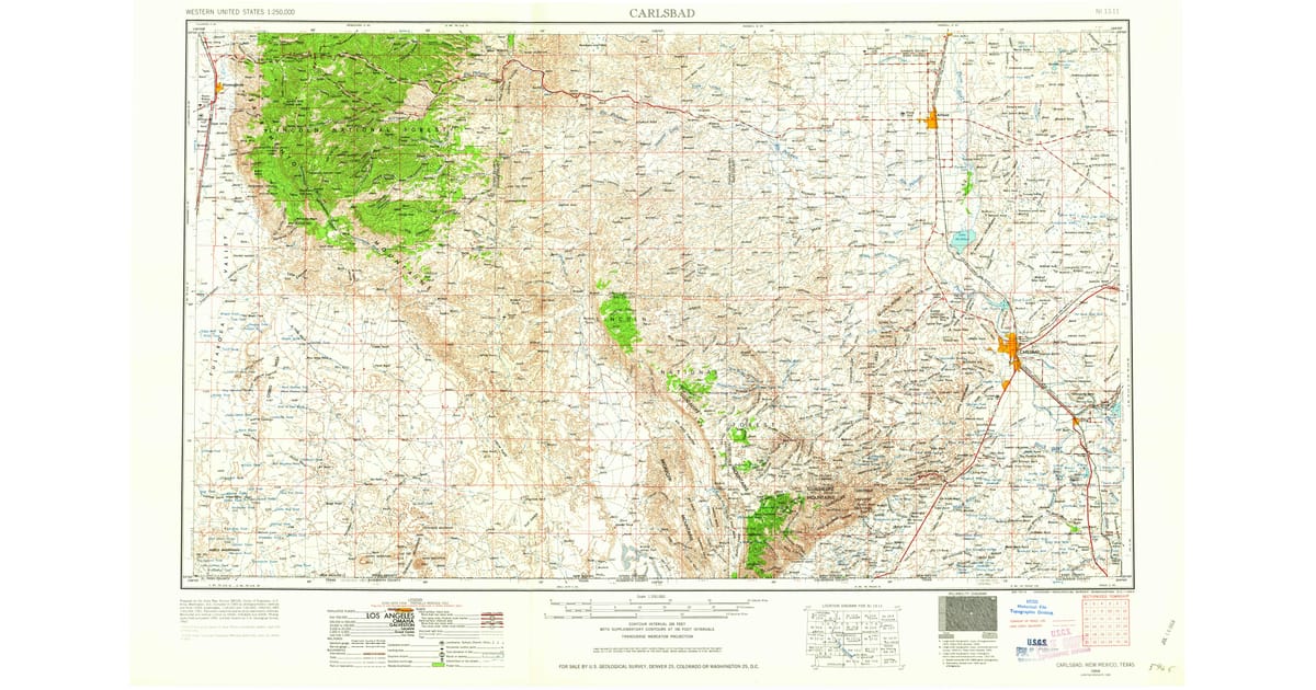 1950s Maps of Loving, NM | Pastmaps