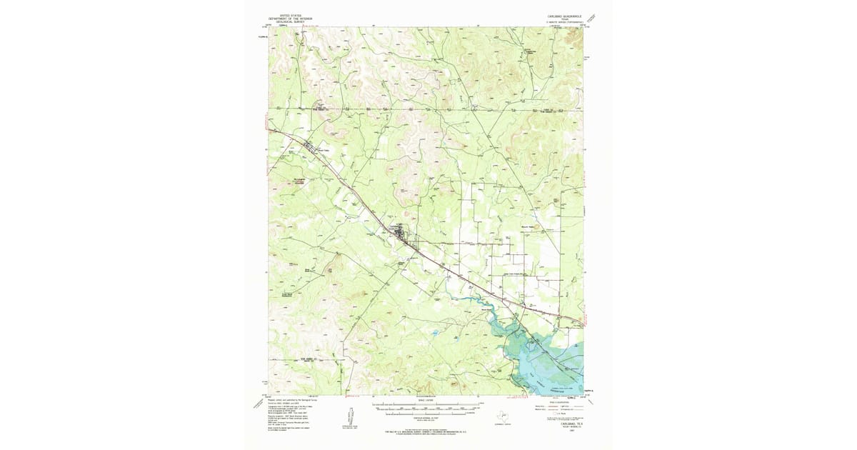 1957 Map of Carlsbad, TX — High-Res | Pastmaps