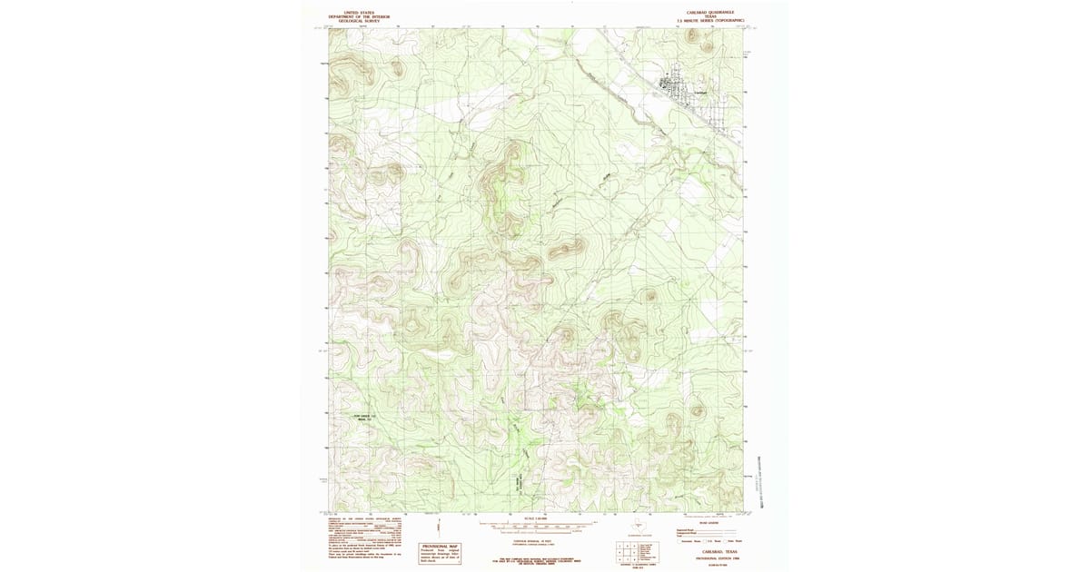 1984 Map of Carlsbad, TX — High-Res | Pastmaps