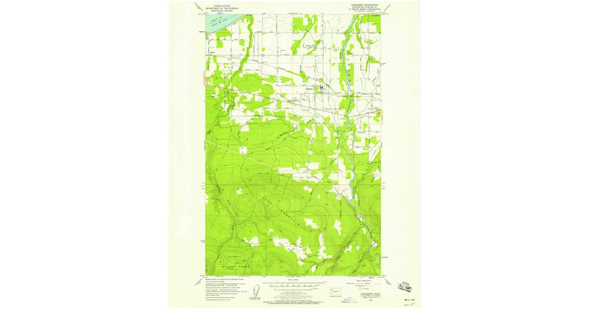 1956 Map of Carlsborg, WA — High-Res | Pastmaps