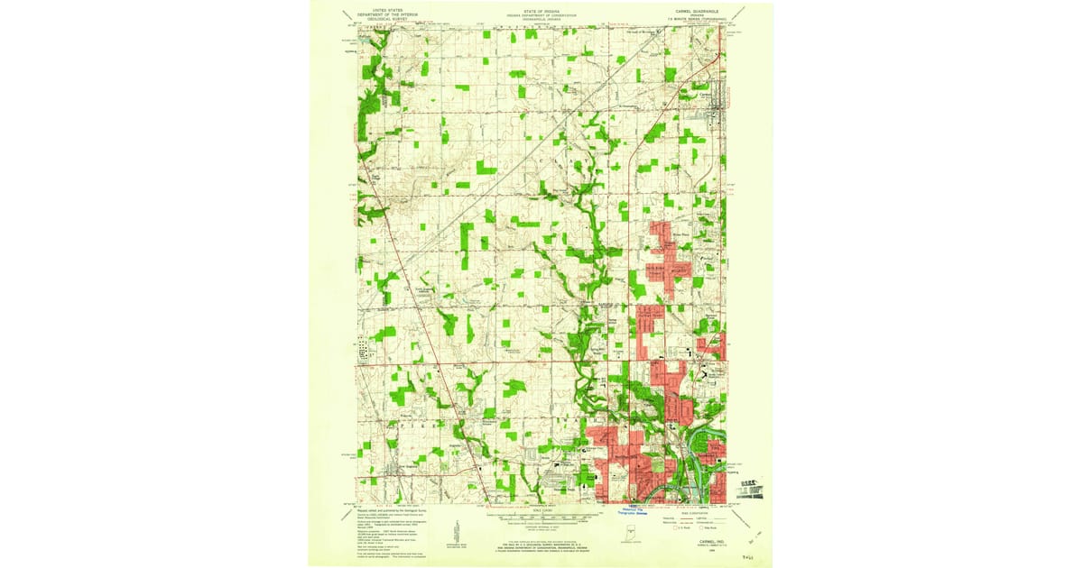 1959 Map of Carmel, IN — High-Res | Pastmaps
