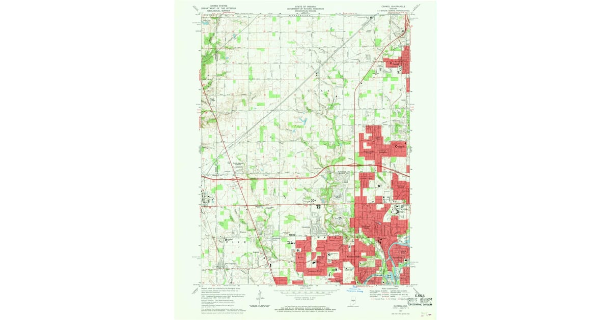 1967 Map of Carmel, IN — High-Res | Pastmaps