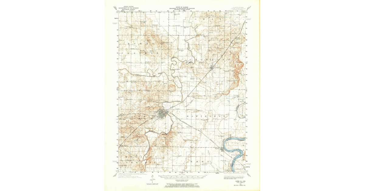 Old Historical Maps of Brownsville, IL | Pastmaps