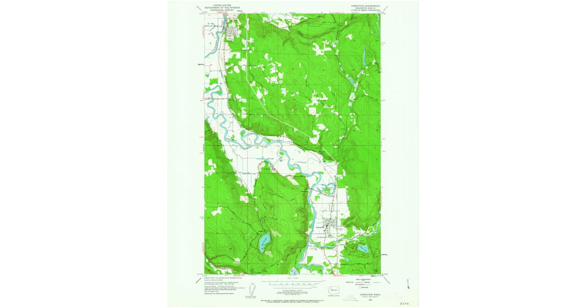 1953 Map of Carnation, WA — High-Res | Pastmaps
