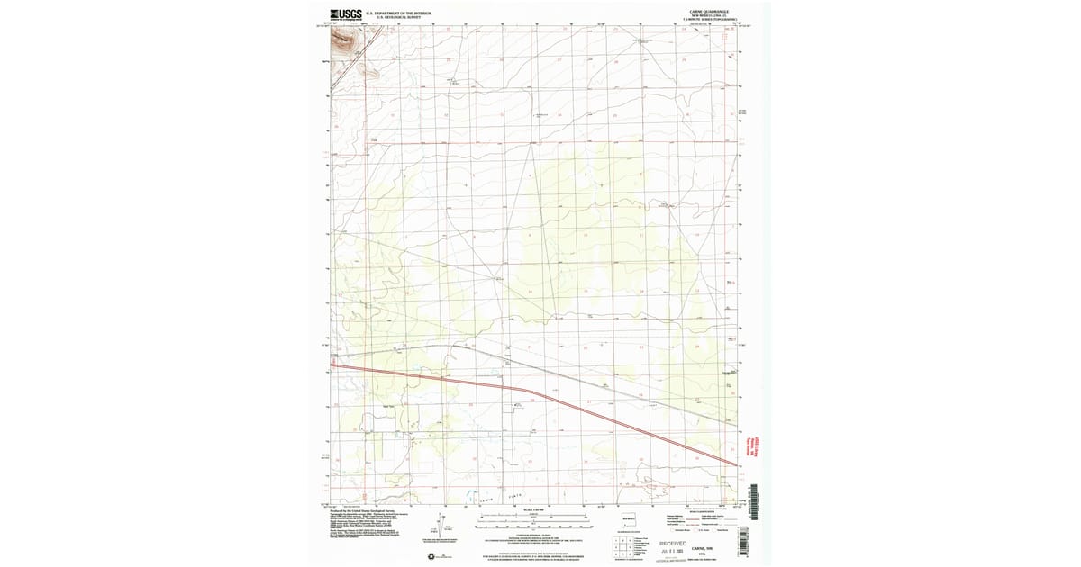 1996 Map of Carne, Luna County, NM — High-Res | Pastmaps