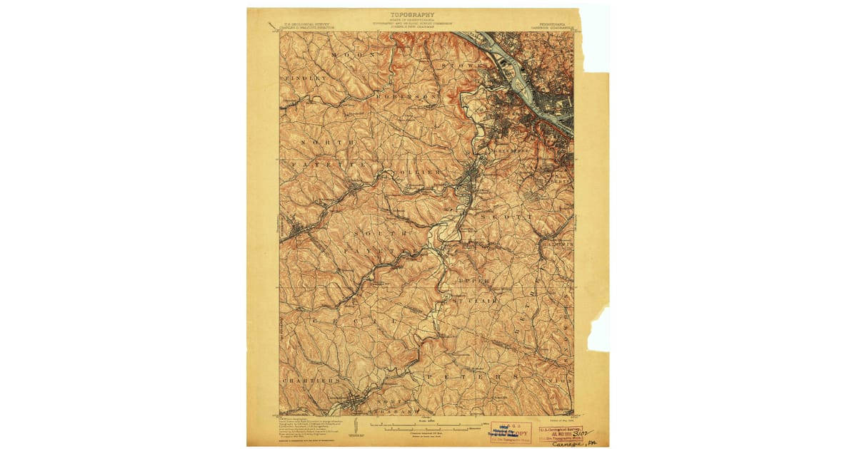 1906 Map of Carnegie, PA — High-Res | Pastmaps