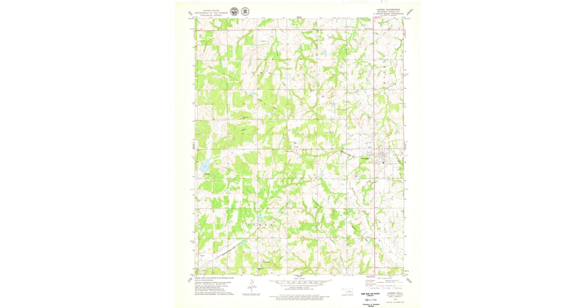1978 Map of Carney, OK — High-Res | Pastmaps