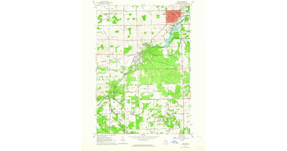1963 Map of Caro, MI — High-Res | Pastmaps