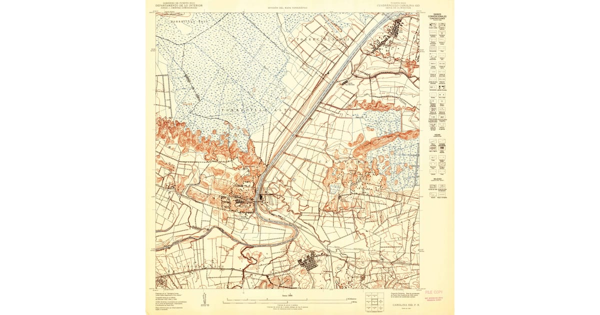 1950s Maps of Sector Sierra Maestra, Canóvanas | Pastmaps