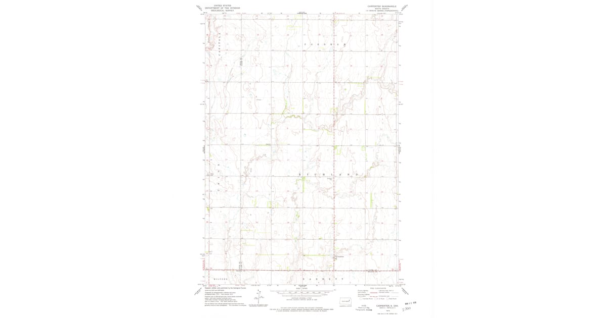 1973 Map of Carpenter, Clark County, SD — High-Res | Pastmaps