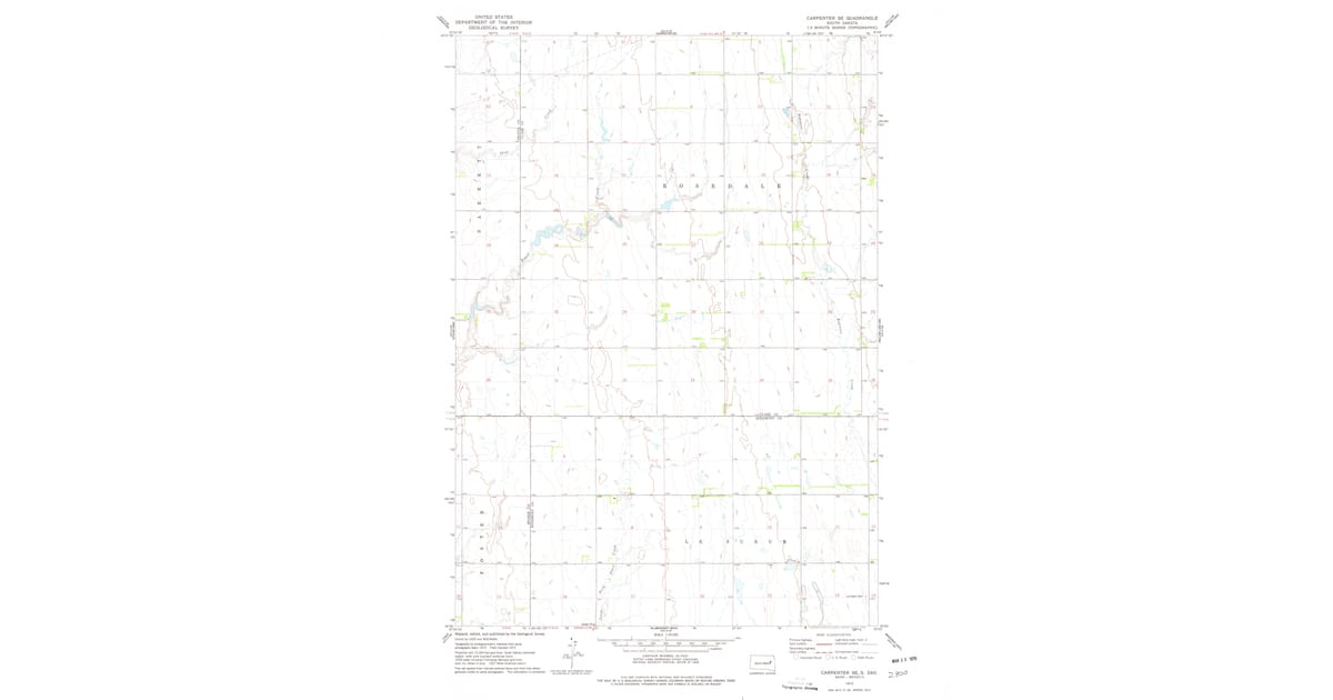 1973 Map of Carpenter SE, Clark County, SD — High-Res | Pastmaps