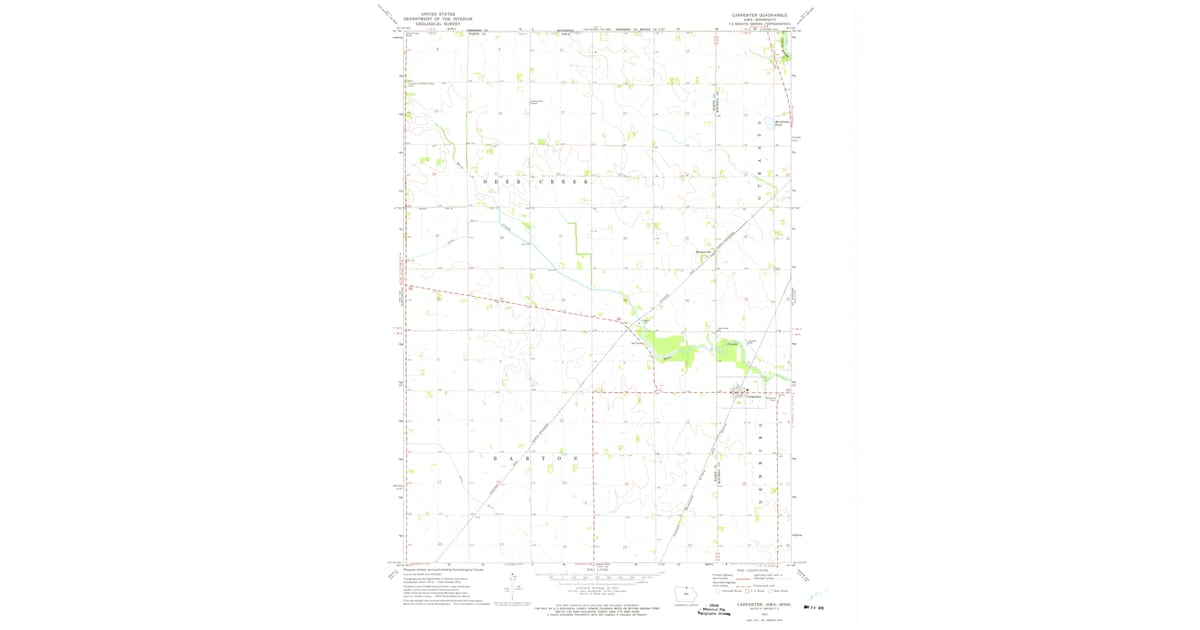 1972 Map of Carpenter, IA — High-Res | Pastmaps