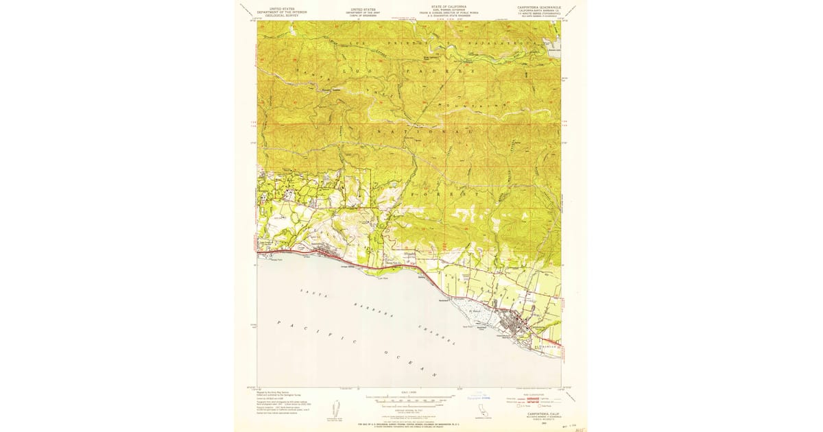 1950s Maps of Old Town, Carpinteria | Pastmaps