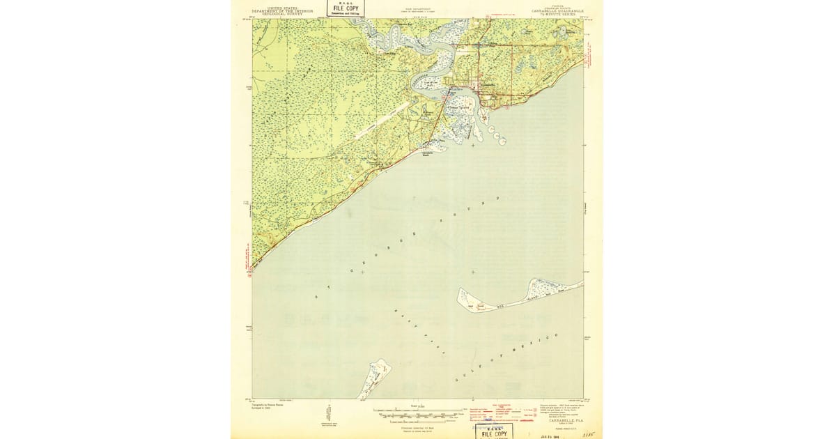 1944 Map of Carrabelle, FL — High-Res | Pastmaps