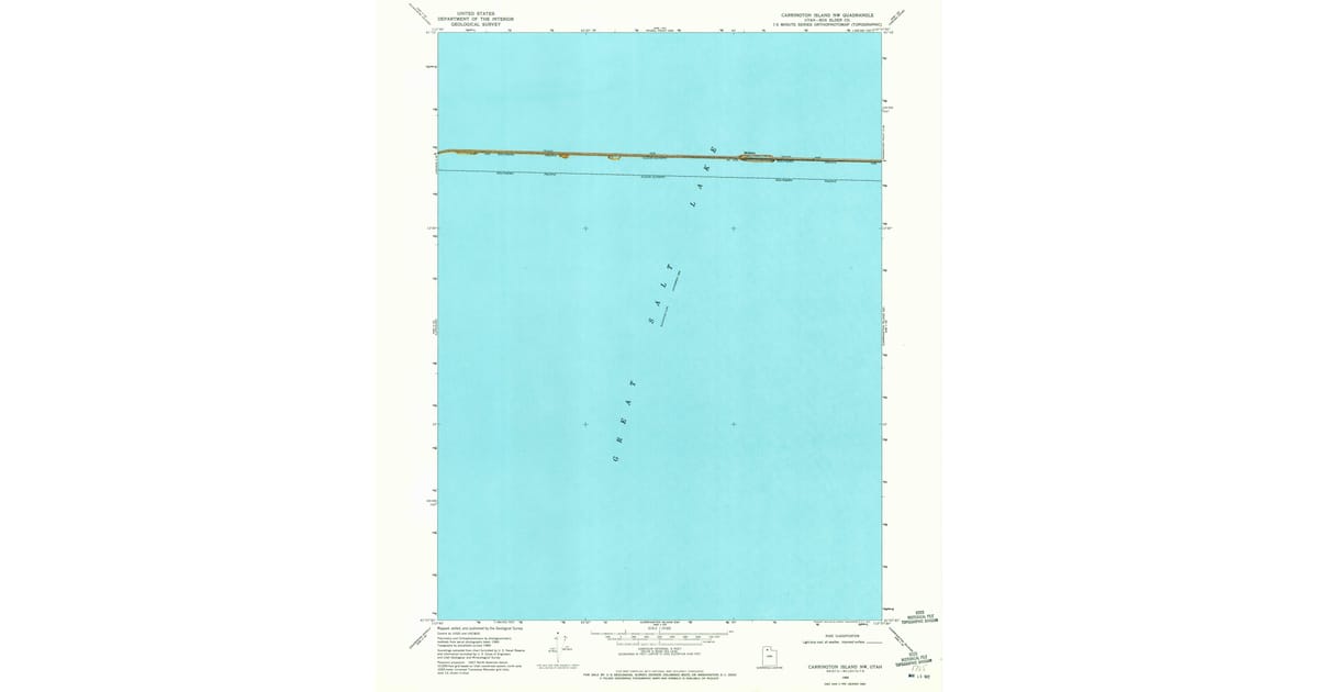 1969 Map of Carrington Island NW, Box Elder County, UT — High-Res ...