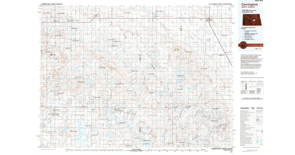 1990s Maps of Wells County, ND | Pastmaps