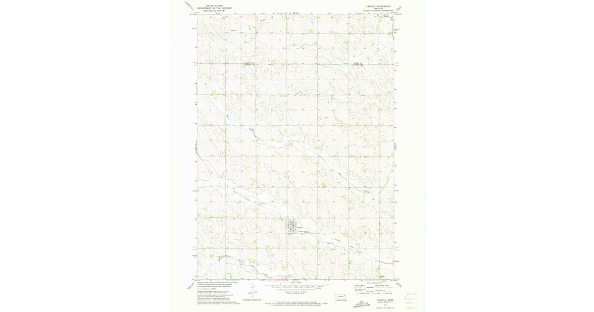 1971 Map of Carroll, NE — High-Res | Pastmaps