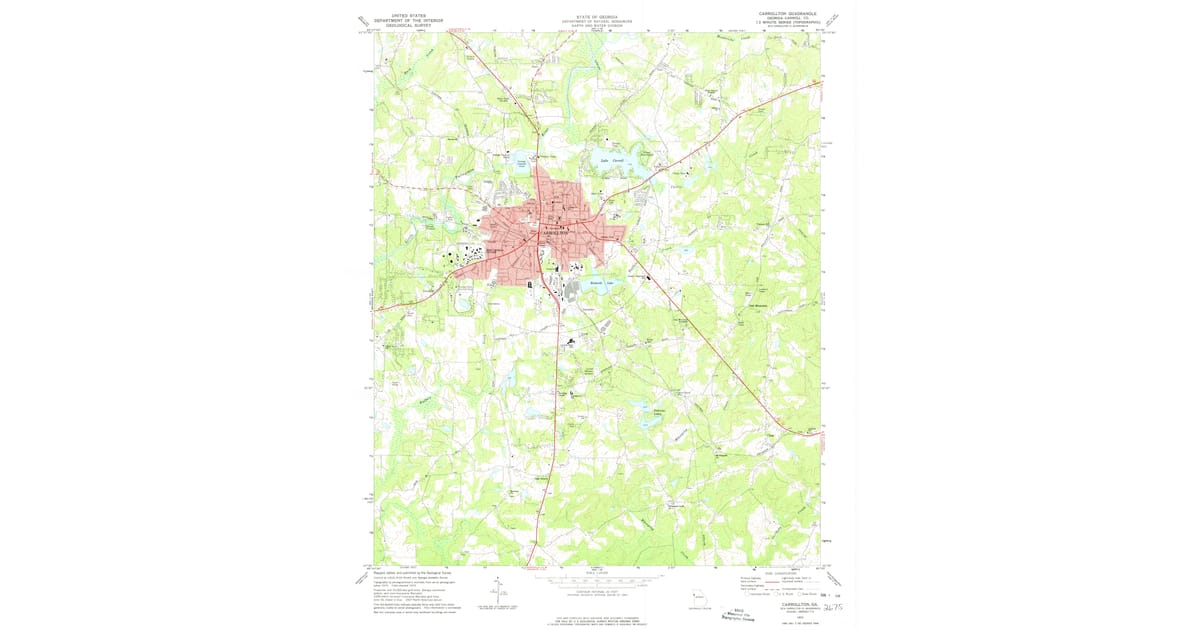 1973 Map of Carrollton, GA — High-Res | Pastmaps