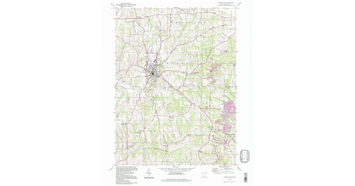 1994 Map of Carrollton, OH — High-Res | Pastmaps