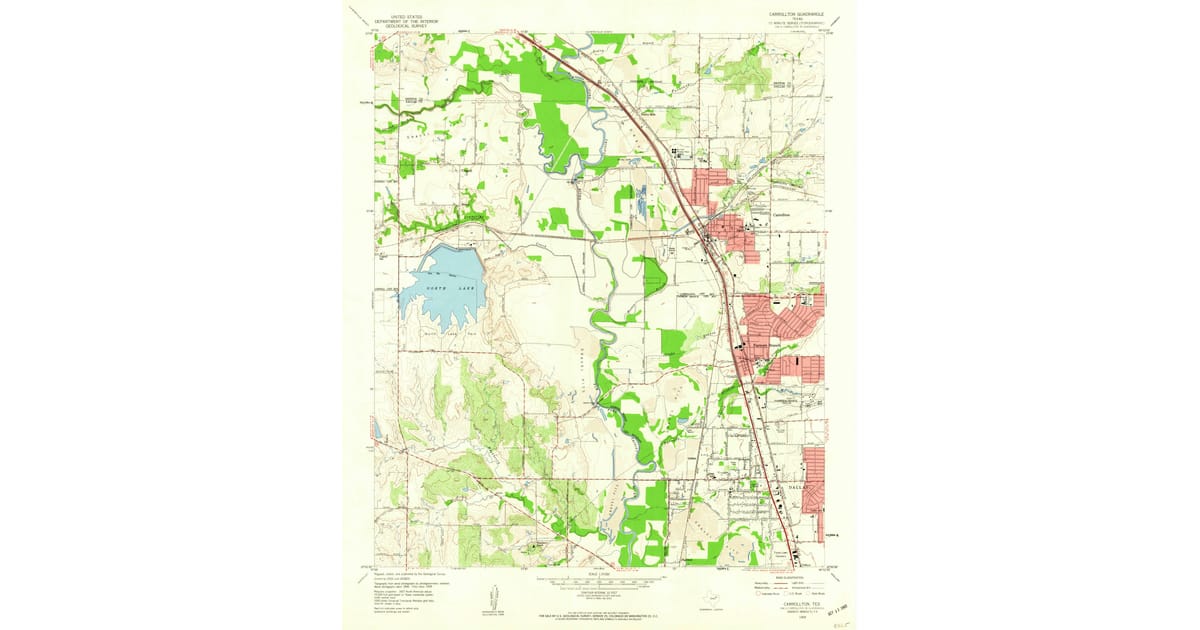 1959 Map of Carrollton, TX — High-Res | Pastmaps