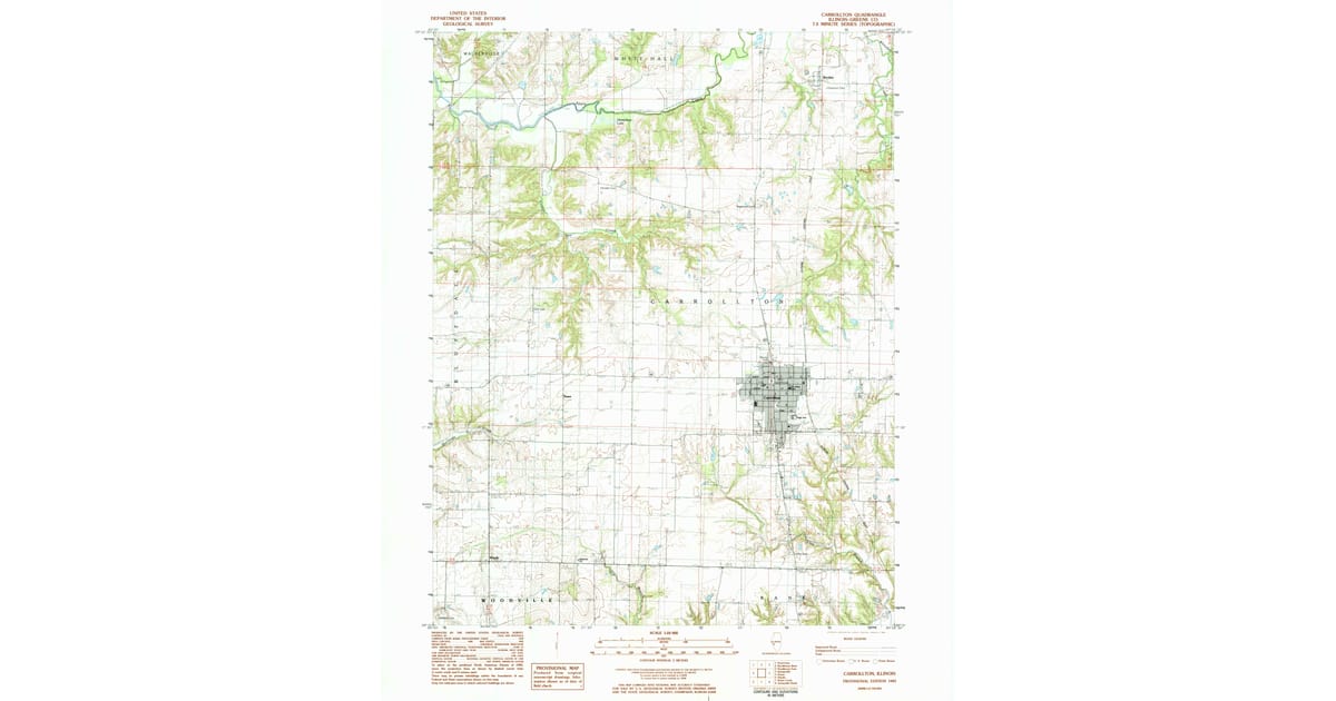 1983 Map of Carrollton, IL — High-Res | Pastmaps