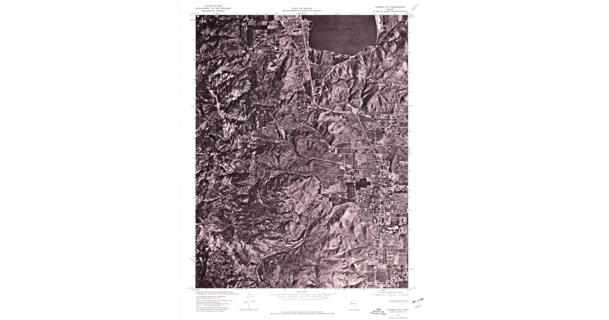 1974 Map of Carson City, Washoe County, NV — High-Res | Pastmaps
