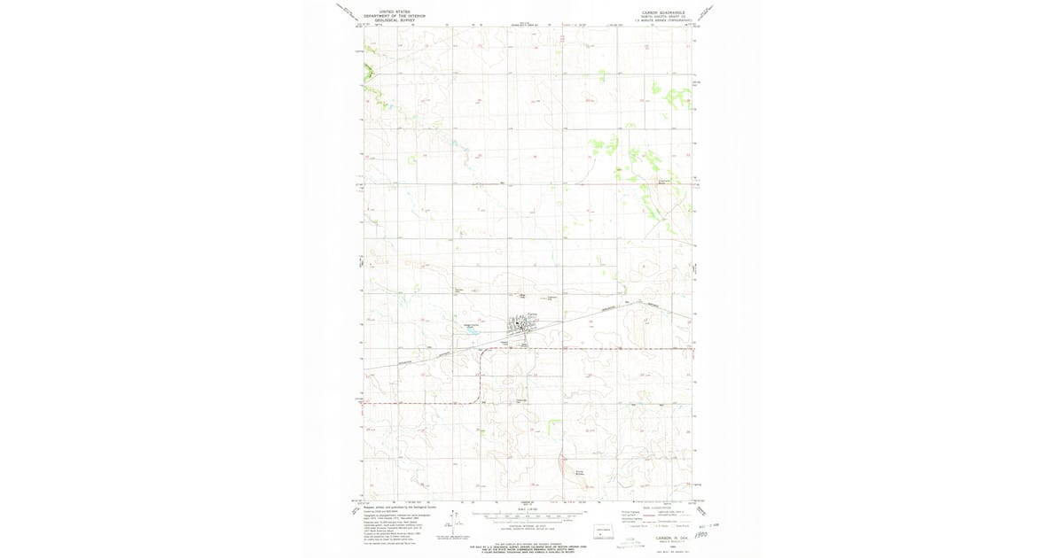 1980 Map of Carson, ND — High-Res | Pastmaps