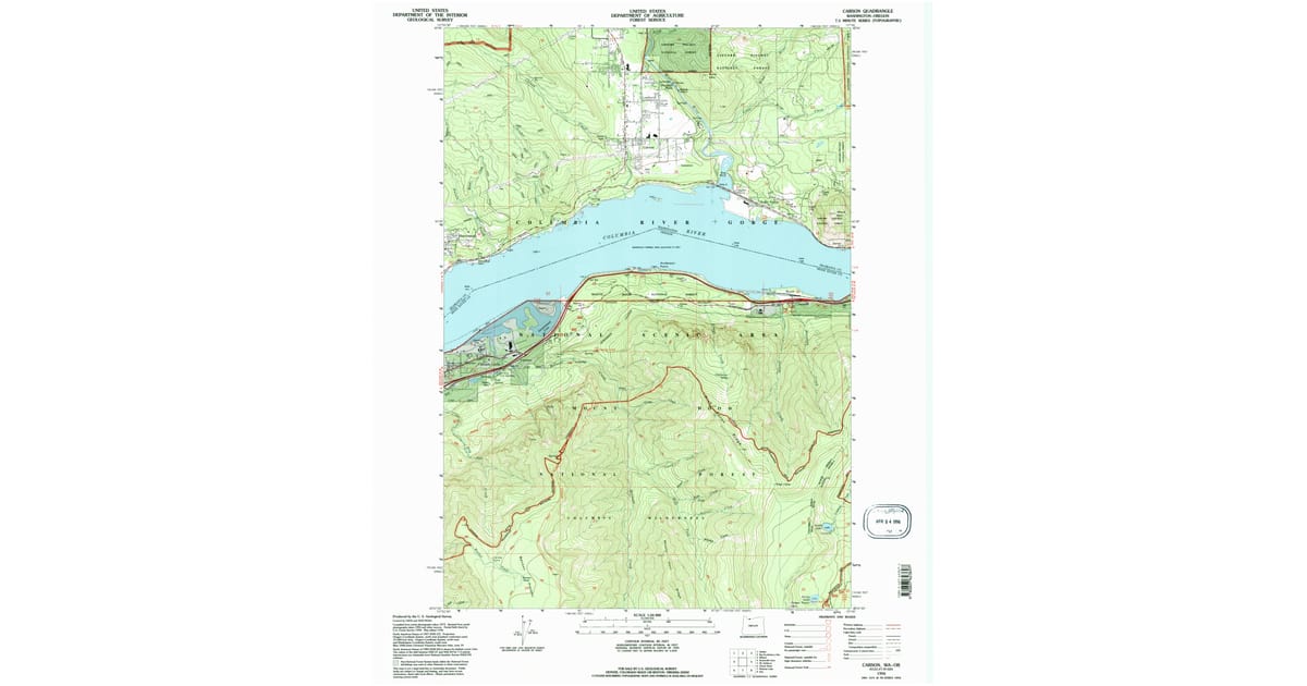 1994 Map of Carson, WA — High-Res | Pastmaps