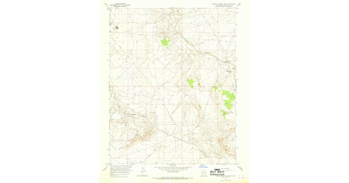 1966 Map of Carson Trading Post, San Juan County, NM — High-Res | Pastmaps