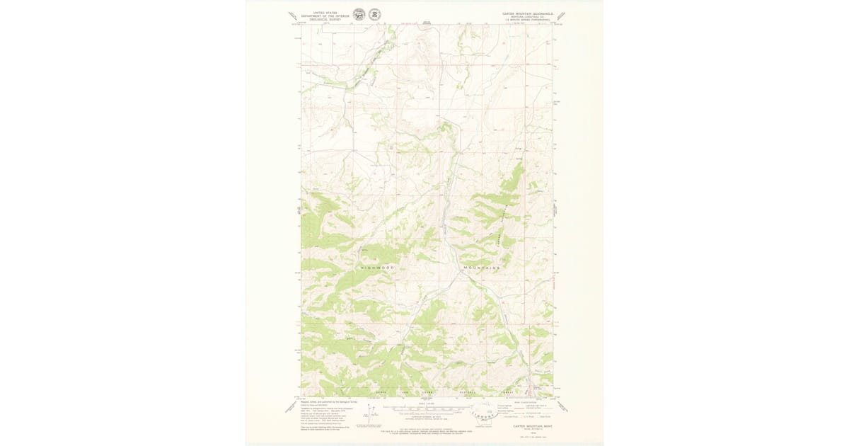 1979 Map of Carter Mountain, Chouteau County, MT — High-Res | Pastmaps