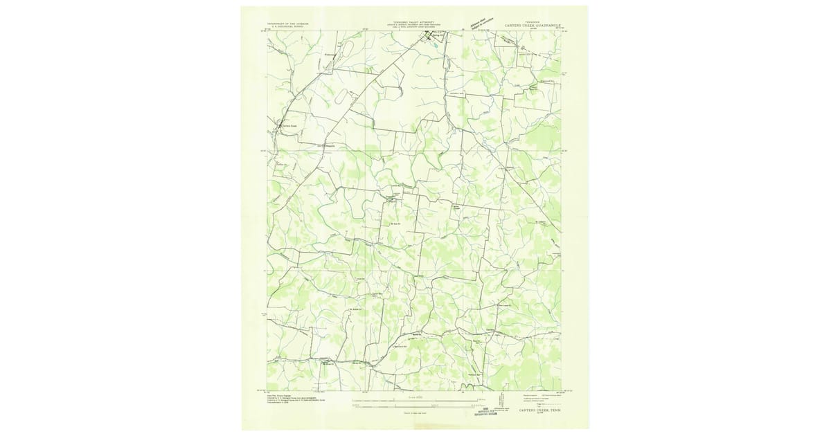 Old Maps of Carters Creek, TN | Pastmaps