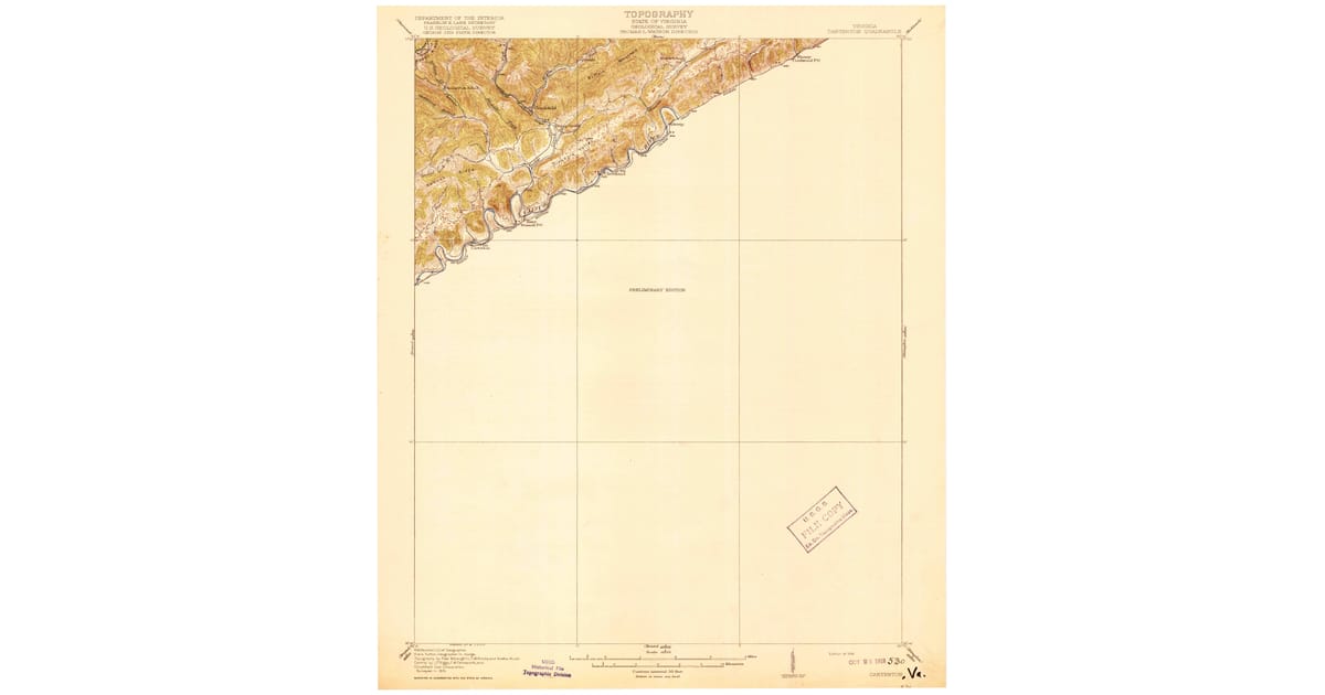 1918 Map of Carterton, Russell County, VA — High-Res | Pastmaps