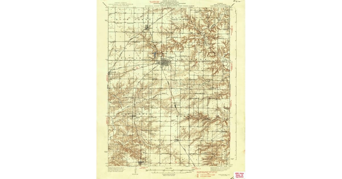 1937 Map of Carthage, IL — High-Res | Pastmaps